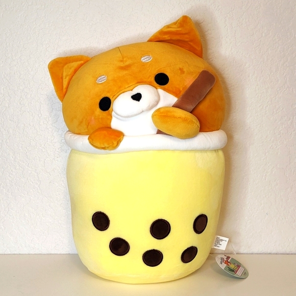 Takashoji | Toys | Takashoji Brown Fox In Yellow Boba Tea Cup 4 In ...
